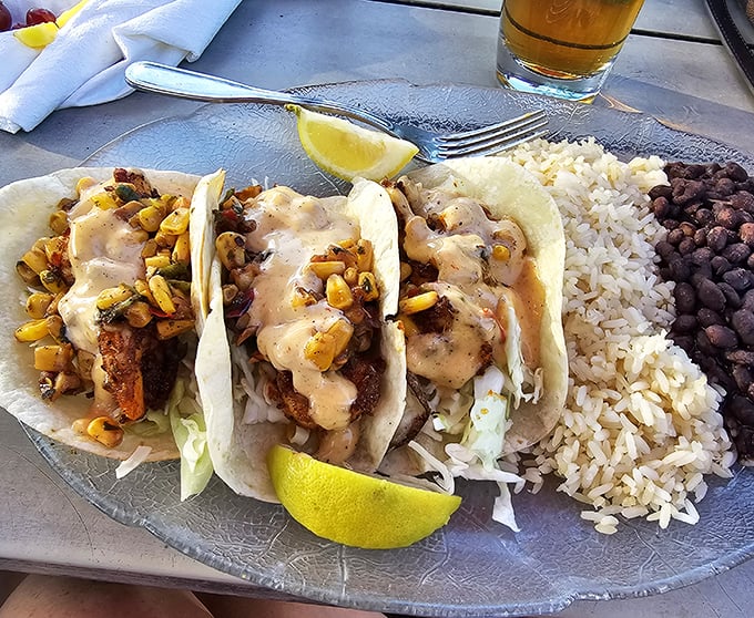 These blackened shrimp tacos aren't just a meal &ndash; they're Florida's coastal bounty wrapped in a tortilla hug with all the fixings.
