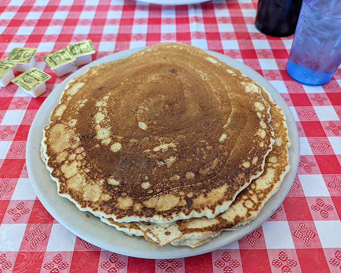 Pancakes the size of hubcaps&mdash;golden, fluffy, and ready to soak up maple syrup like they're being paid to do it.