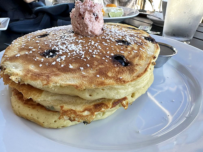 Pancake perfection isn't just about fluff &ndash; these cloud-like beauties with berry pockets and powdered sugar dust might actually change your life.
