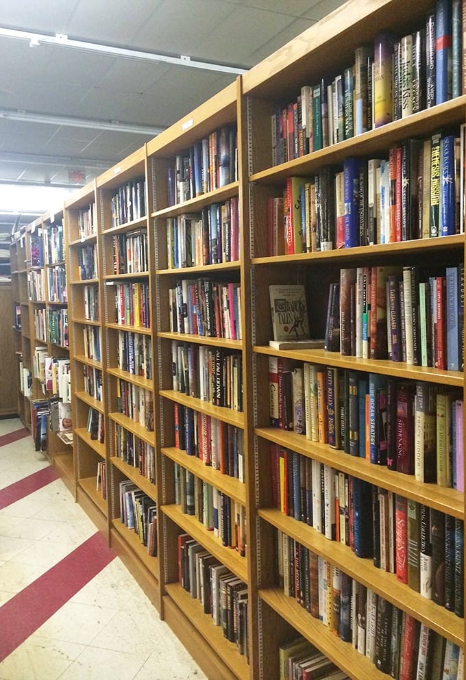 The book section: where bestsellers of yesteryear patiently wait for their second act. Literary speed dating at its finest.