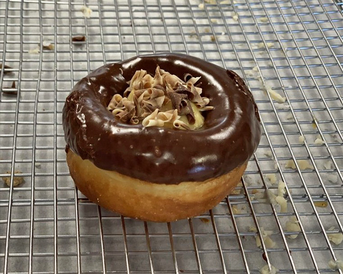 Chocolate perfection with just enough chocolate shavings to make you feel fancy. Like wearing a tuxedo, but for your taste buds.