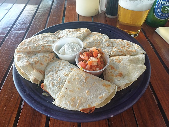 The star of the show: a breakfast quesadilla that makes you question why you ever settled for cereal on weekday mornings.