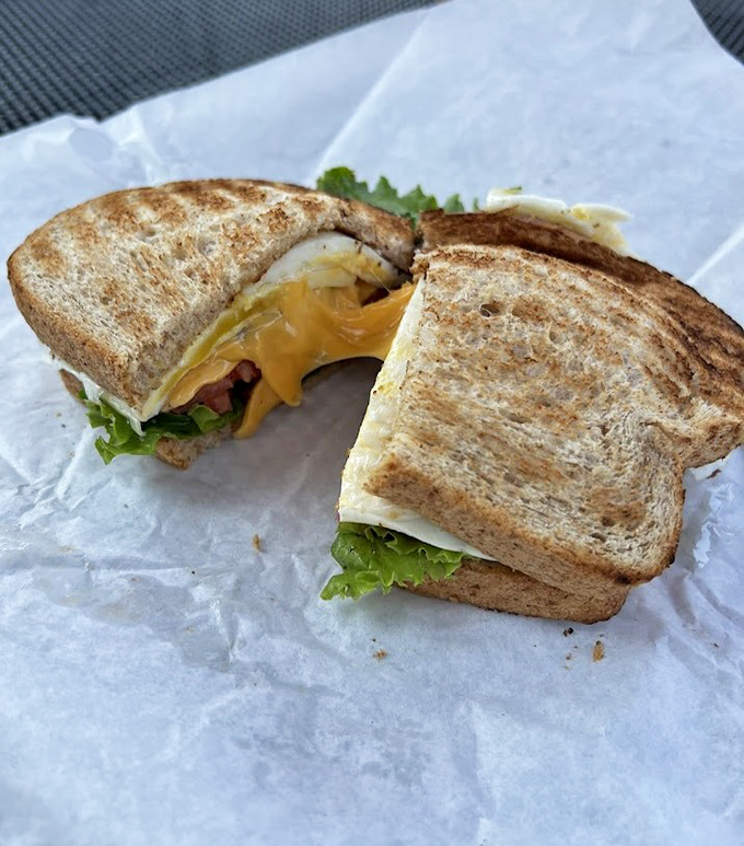 Melted cheese oozes from this toasted creation like lava from a delicious culinary volcano. Some mornings deserve more than a boring breakfast bar.
