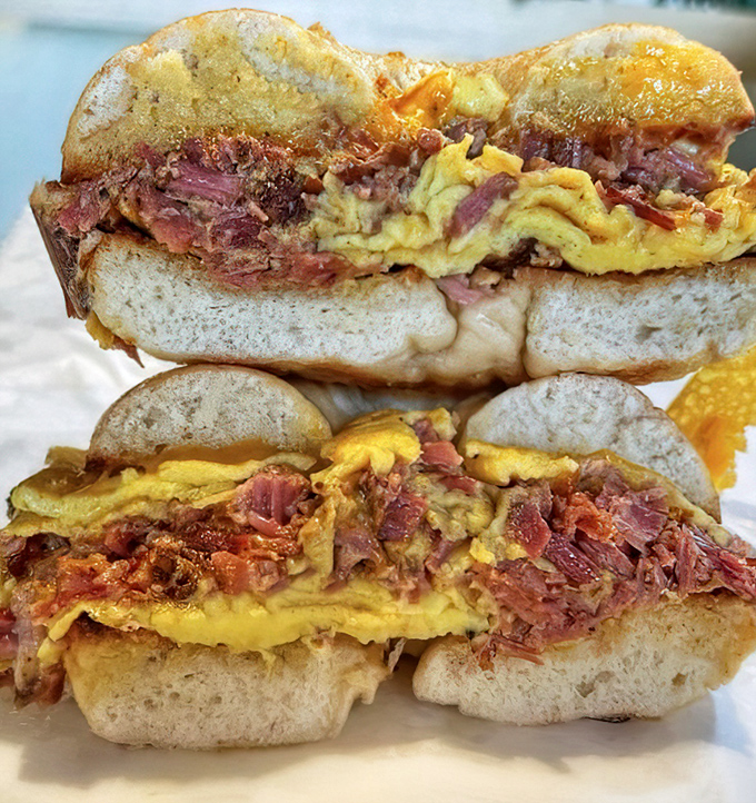 Breakfast nirvana: The Big Boro sandwich with brisket, egg and Cleveland cheddar. Like waking up to find your breakfast made by someone who actually loves you.