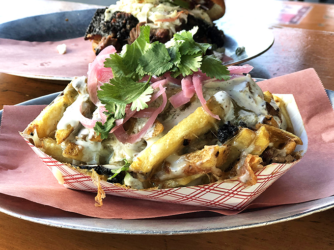 These loaded fries aren't just a side dish&mdash;they're a main event, topped with enough brisket to make a Texan nod in approval.