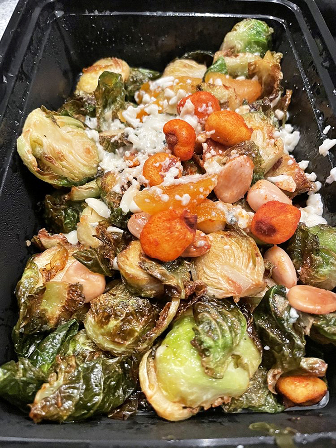 Brussels sprouts that could convert even the most dedicated vegetable skeptic. Caramelized edges, bright carrots, and crunchy nuts transform childhood nightmares into grown-up cravings.