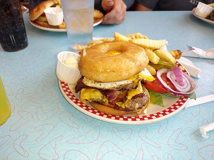 Not just a burger, but a towering monument to the art of excess&mdash;where the egg and cheese aren't toppings but essential supporting actors in this delicious drama.