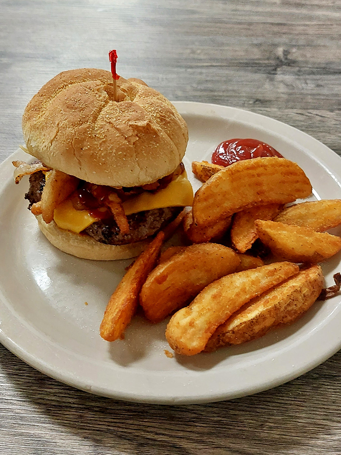 This isn't just any burger &ndash; it's the kind that requires both hands, several napkins, and absolutely no regrets afterward.