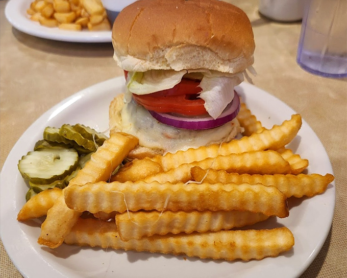 This isn't just a burger; it's Cincinnati's answer to the question "What should I eat when I can't decide between lunch and happiness?" 