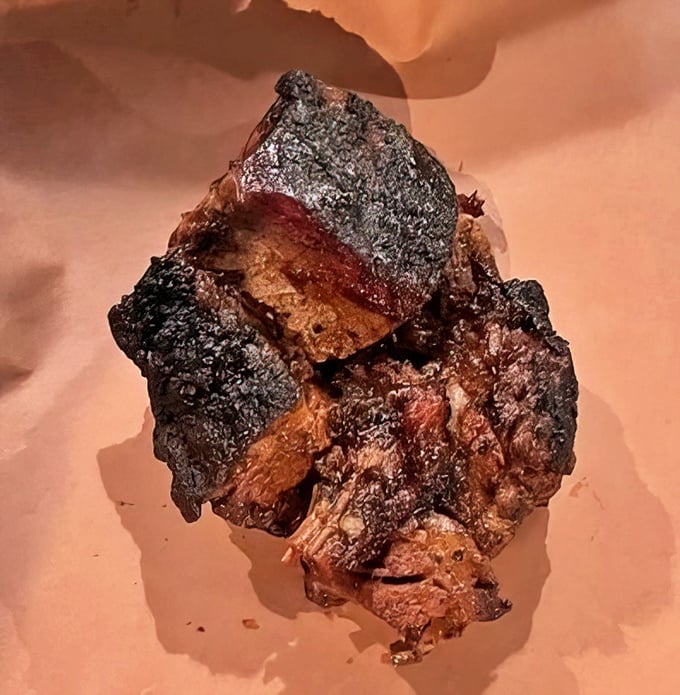 Burnt ends &ndash; the barbecue equivalent of striking gold. These caramelized brisket nuggets are what meat dreams about becoming when it grows up.