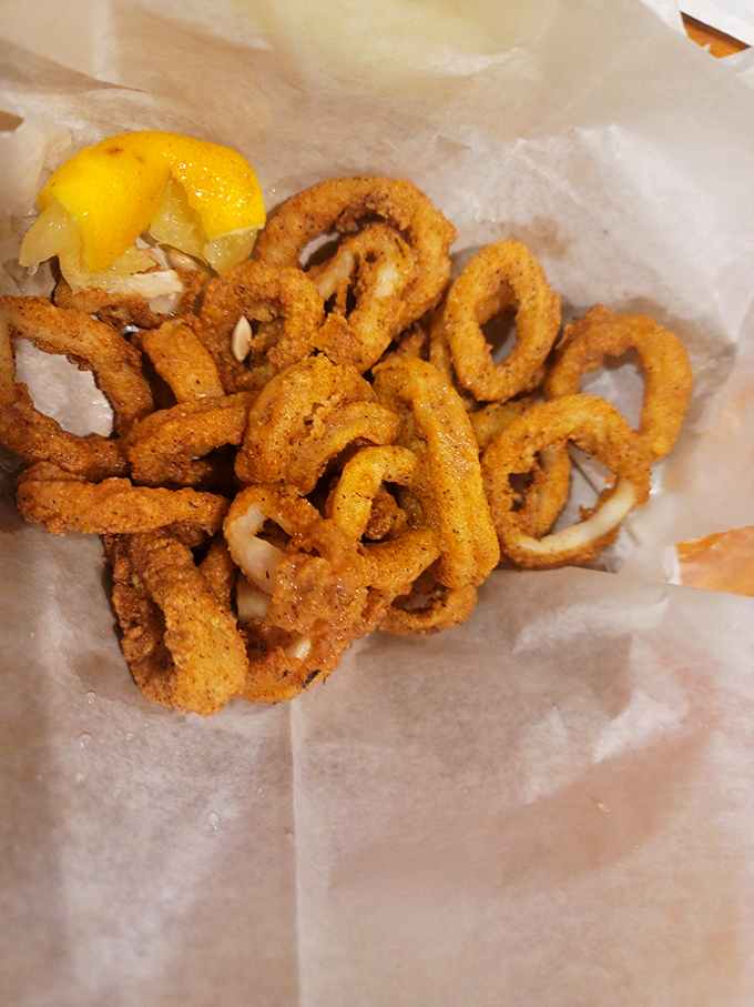Calamari rings fried to perfection&mdash;the kind that convert skeptics into believers with just one crunchy, tender bite.