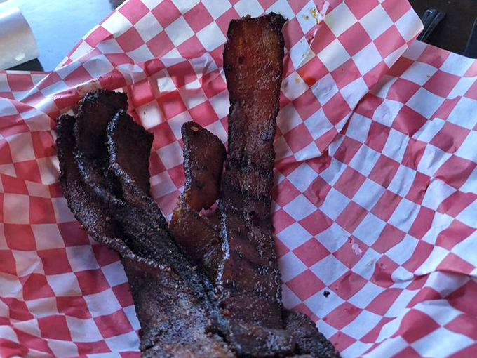 Bacon transformed from breakfast sidekick to star attraction. These candied strips have that magical sweet-savory-smoky trinity that makes resistance futile.