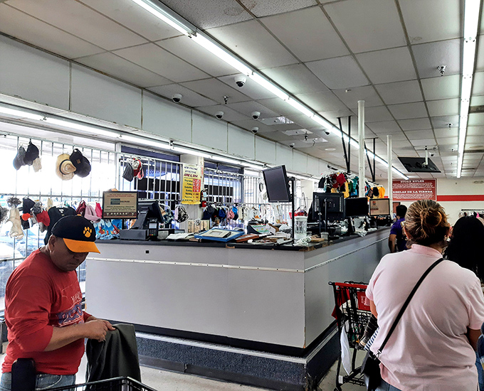 Command central, where your mountain of finds transforms into a molehill of expense. The moment of truth for every bargain hunter.