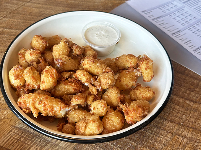 Cheese curds that squeak in your teeth and your heart&mdash;golden-fried little nuggets of joy that Wisconsin would approve of.