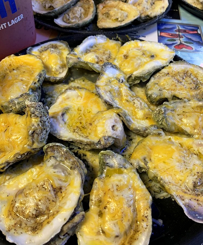 Golden cheese-topped oysters that bubble with the kind of indulgence your cardiologist warned you about.