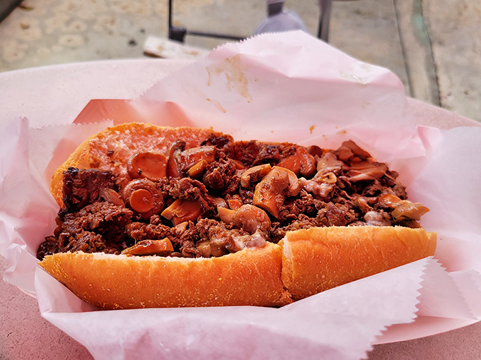 Meat, meet bread. This hefty cheesesteak doesn't just satisfy hunger&mdash;it obliterates it with a cavalry charge of savory beef and melted cheese.