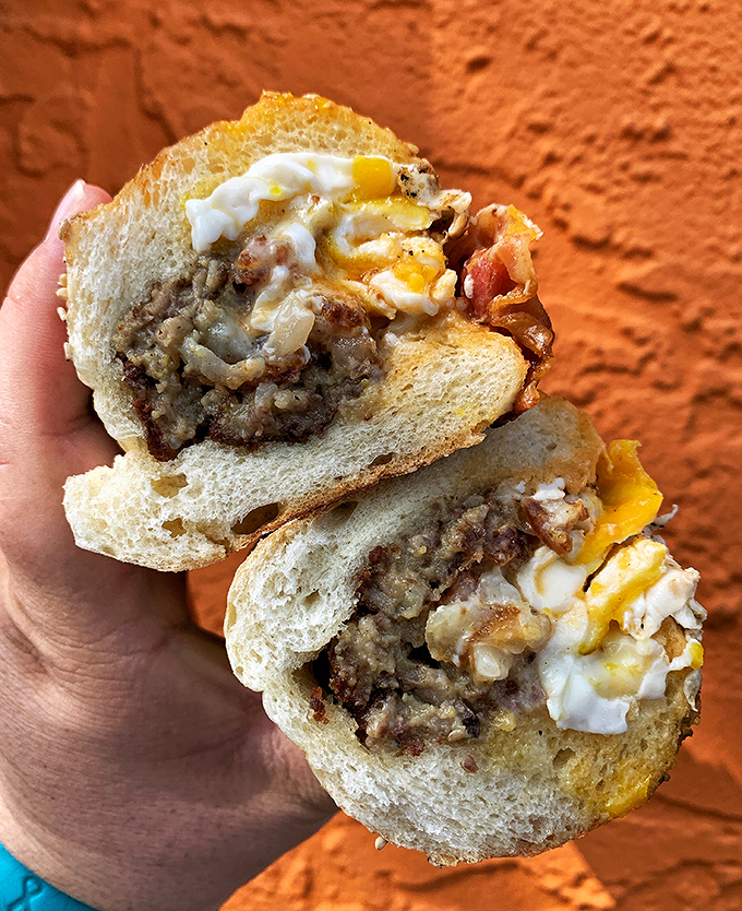 This isn't just a breakfast sandwich&mdash;it's morning salvation between bread. The kind of protein-packed start that makes Monday feel like Friday.