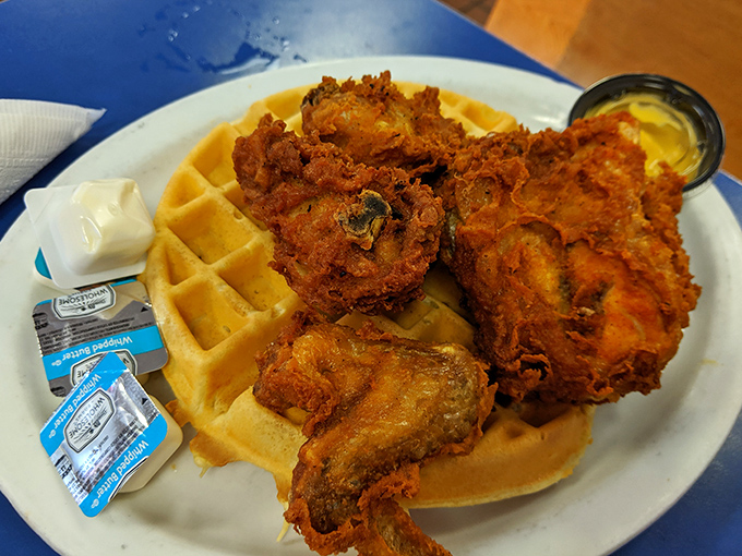 Chicken and waffles&mdash;the culinary equivalent of a perfect marriage. Sweet meets savory in a dish that makes you wonder why we ever eat them separately.