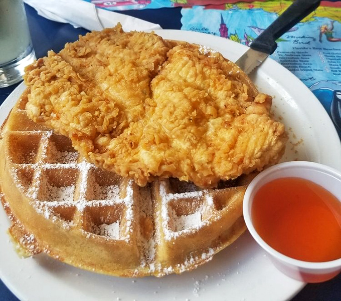 Chicken and waffles: the breakfast-dinner hybrid that proves some of history's best ideas happened by delicious accident.