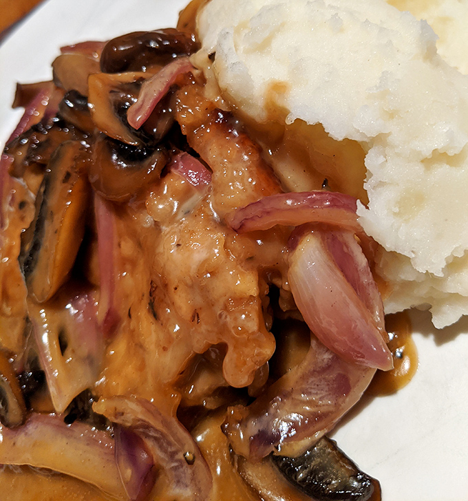 Tender chicken swimming in rich Marsala sauce - it's like Italy decided to vacation in Morro Bay.