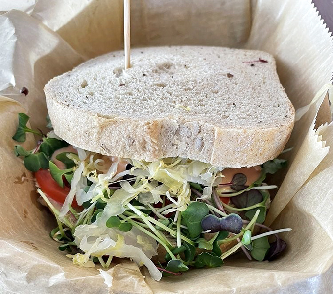A sandwich that puts most others to shame&mdash;where microgreens aren't just garnish but essential characters in this bread-bound drama.