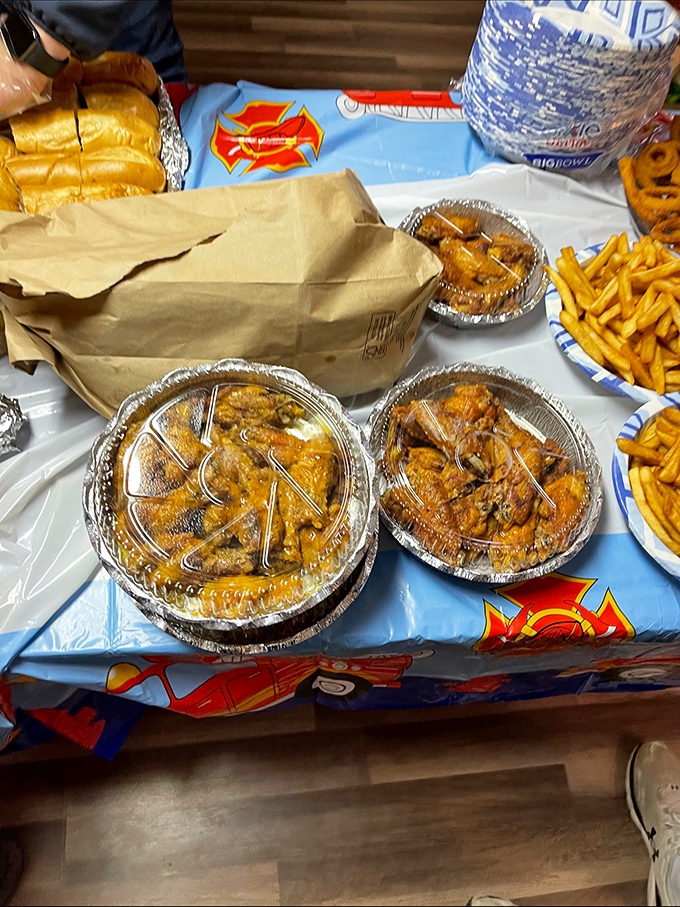 Wings that don't need gimmicks, just honest flavor. The kind of comfort food spread that makes you want to invite yourself to this party.