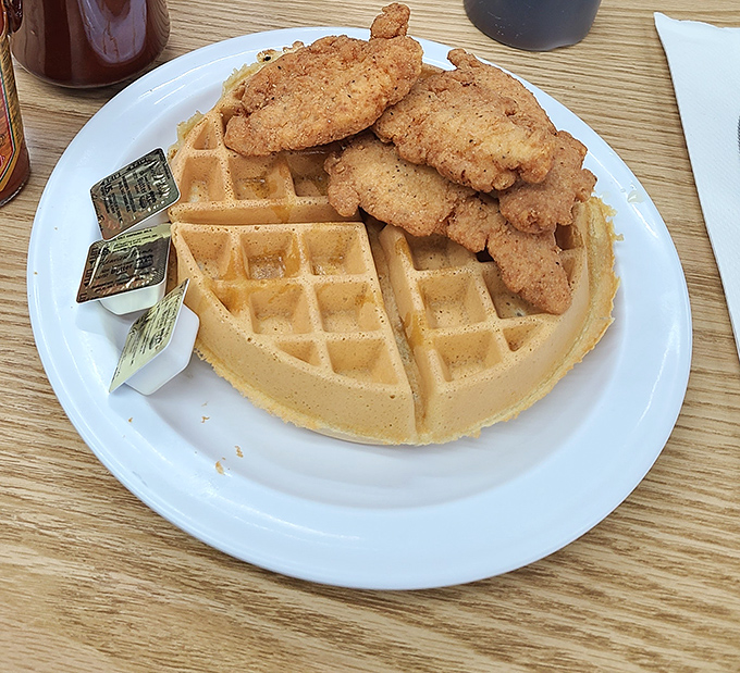Chicken and waffles: the sweet-meets-savory combination that proves some marriages are absolutely meant to be.