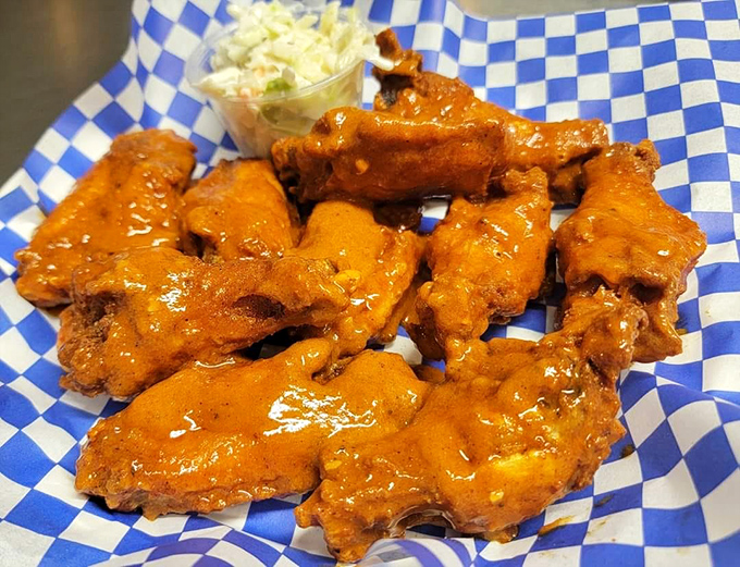 These wings aren't just tossed in sauce&mdash;they're transformed by it, like supporting actors who unexpectedly steal the entire show.