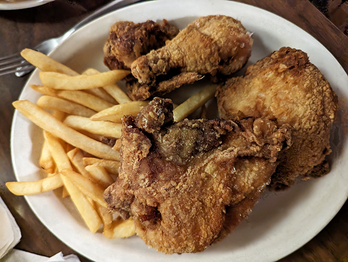 Broasted chicken that would make your grandmother jealous. Crispy outside, juicy inside &ndash; the way comfort food was meant to be.