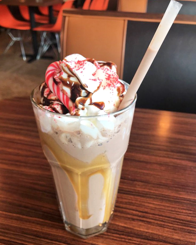 This isn't just a milkshake &ndash; it's a dessert skyscraper with whipped cream penthouses and candy condominiums.