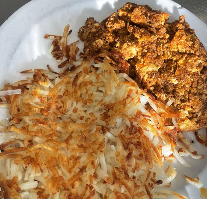 Crispy, golden hash browns sharing the plate with perfectly seasoned chorizo &ndash; a breakfast marriage made in Arizona heaven.