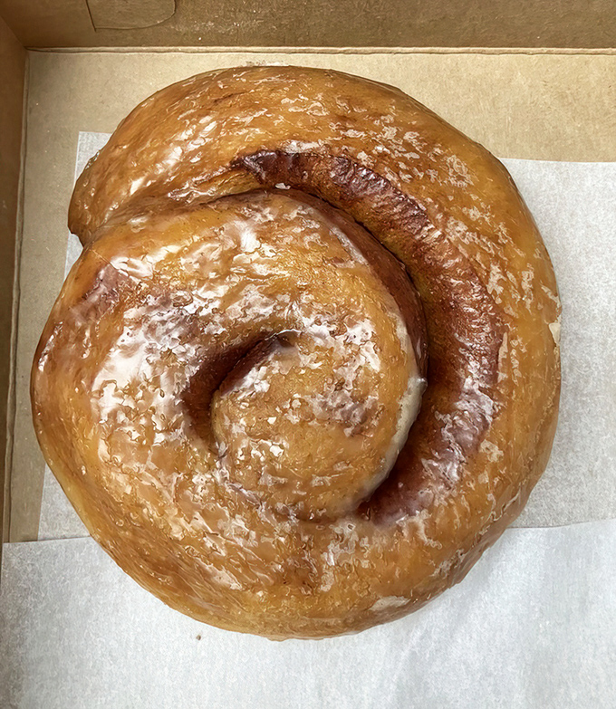 The cinnamon roll that ate Manhattan. This spiral of sugary perfection is what breakfast dreams are made of&mdash;large enough to share, good enough not to.