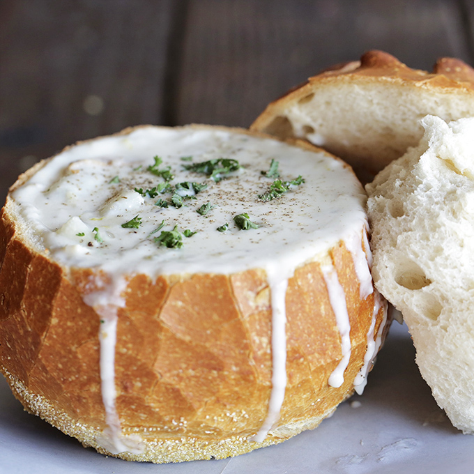 Creamy clam chowder that warms you up like a cozy blanket on a foggy day.