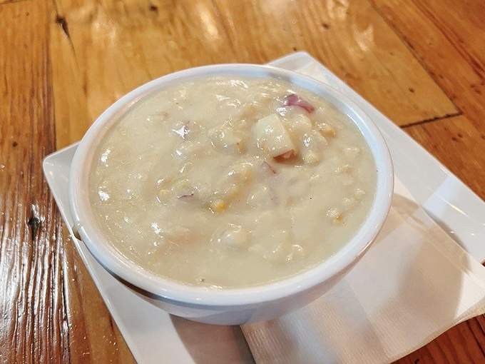 Clam chowder so creamy it should require a permission slip. This bowl of comfort doesn't just warm your stomach&mdash;it hugs your soul on a foggy San Diego afternoon.