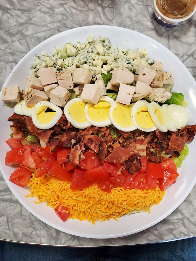 The Cobb salad that launched a thousand return visits. Each ingredient stands at attention in perfect rows like a delicious, edible color guard.