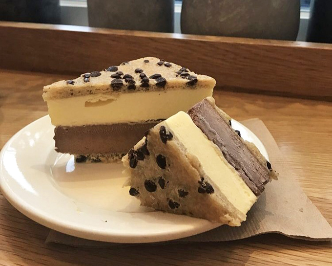 Architecture you can eat. Layers of vanilla and chocolate create a skyline of flavor, supported by the sturdy foundation of perfect cookies.