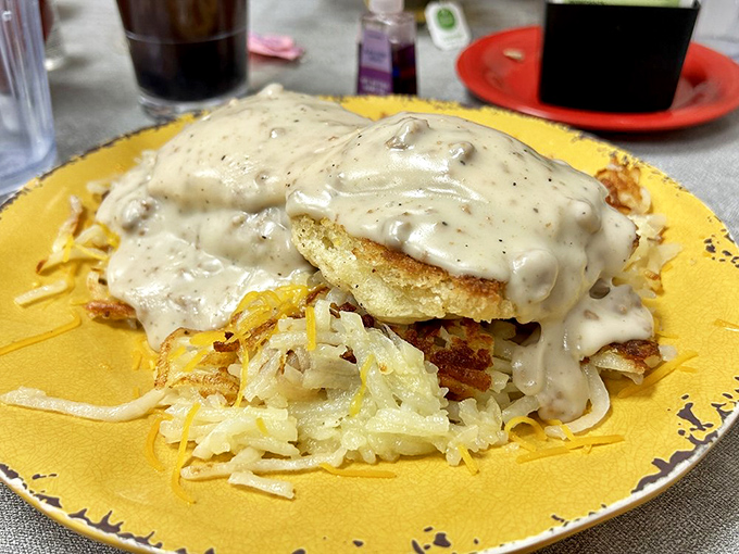 Cowboy Bennies: where biscuits meet sausage gravy in a relationship so perfect it should have its own country song.