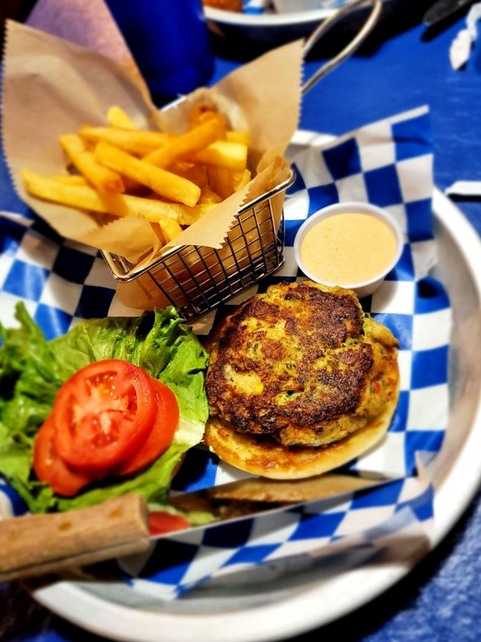 Golden-brown perfection meets backyard cookout vibes. This crab cake sandwich doesn't need fancy plating&mdash;it lets the flavor do all the talking.