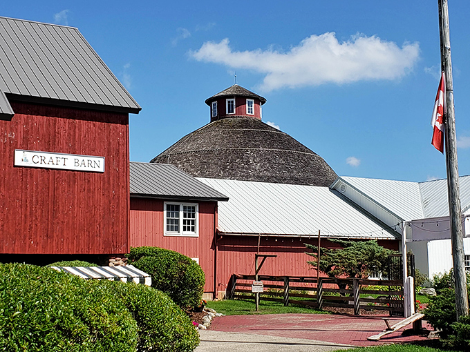 The iconic Craft Barn with its distinctive round structure houses treasures made by local artisans&mdash;proof that creativity thrives in simplicity.