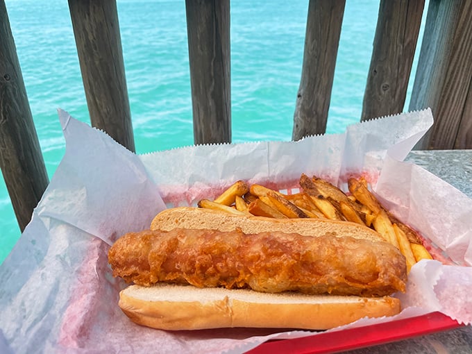 The infamous Salty Dog&mdash;a hot dog that decided to go swimming in batter and emerged as something gloriously, unapologetically indulgent. Diet starts tomorrow.