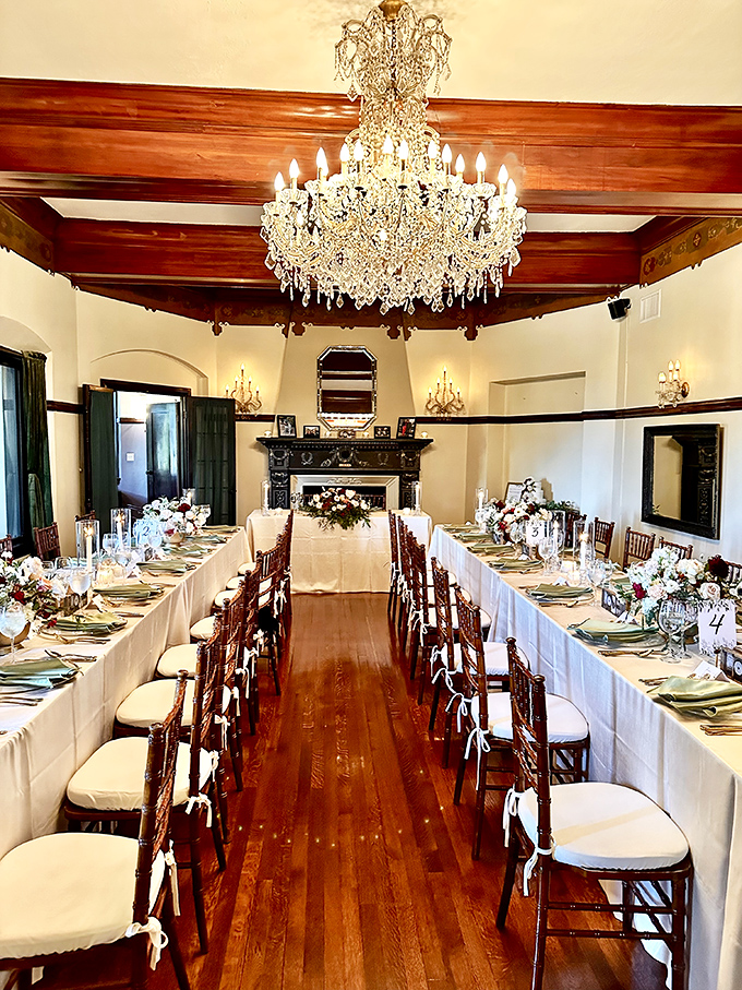 Dinner is served under crystal chandeliers that have witnessed countless toasts, celebrations, and probably a few "I can't believe I ate that much" moments.