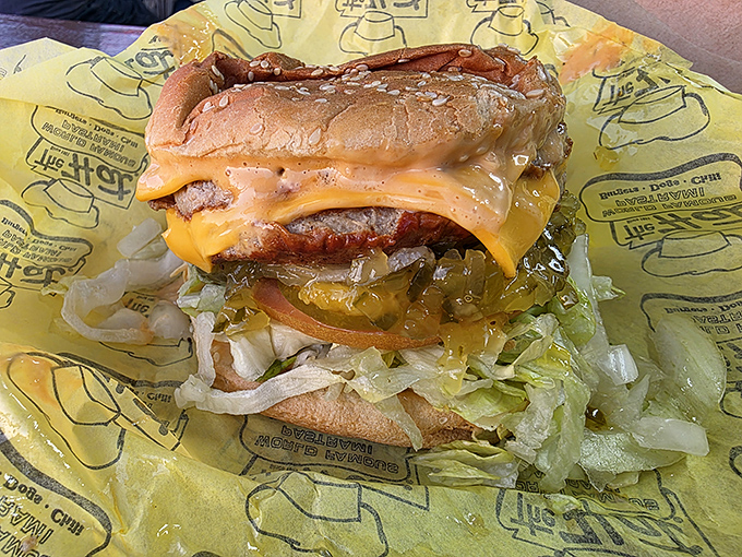 Layer upon layer of goodness&mdash;this burger doesn't just satisfy hunger, it creates memories with every perfectly constructed bite.