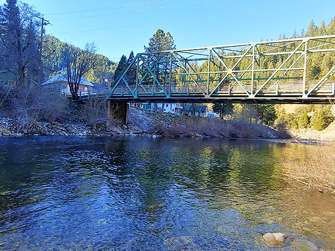 The Durgan Bridge spans the crystal-clear waters that have shaped both Downieville's landscape and its soul &ndash; a perfect frame for that "I found paradise" social media moment.