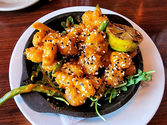 Crispy, saucy, and utterly irresistible&mdash;these sesame-flecked shrimp could make even the most dedicated landlubber swoon.