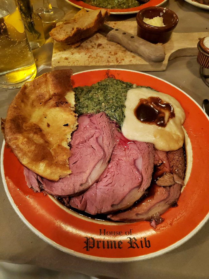 When your prime rib arrives on that signature orange plate, you know you're about to experience something truly special.