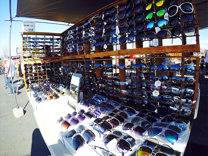 Sunglasses as far as the eye can see! Finding your perfect pair here is like dating&mdash;you'll know when you've met "the one." 