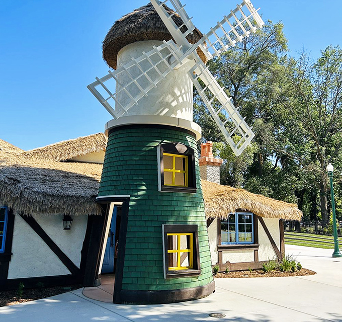 This charming windmill would make Don Quixote do a double-take. Dutch design meets Sacramento sunshine in this storybook architectural gem. 