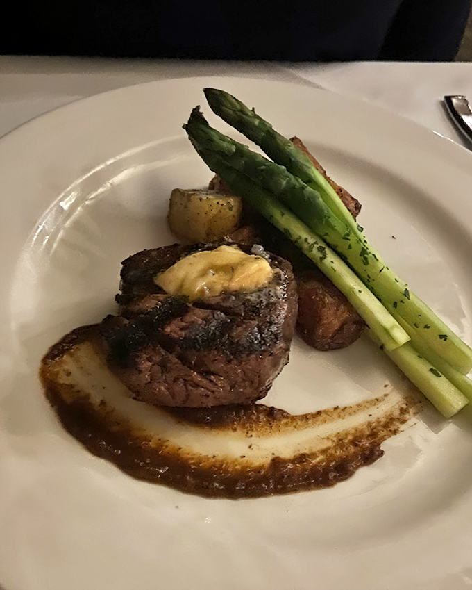 A filet that would make even the most dedicated vegetarian pause and reconsider their life choices. That sauce is practically a sonnet.