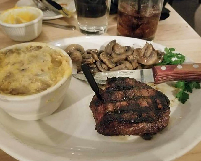 This filet mignon with mushrooms isn't just dinner&mdash;it's a carnivore's sonnet. The grill marks alone tell you someone in that kitchen really cares.