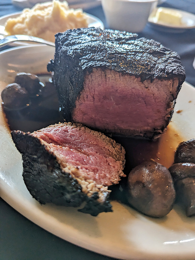 This isn't just a steak&mdash;it's a monument to beef perfection. The char-to-pink ratio would make even the most jaded carnivore weep with joy.